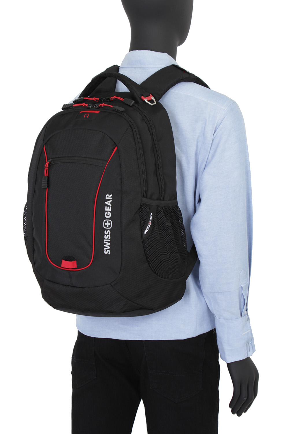 Swissgear 6601 Laptop Backpack - Black/Red